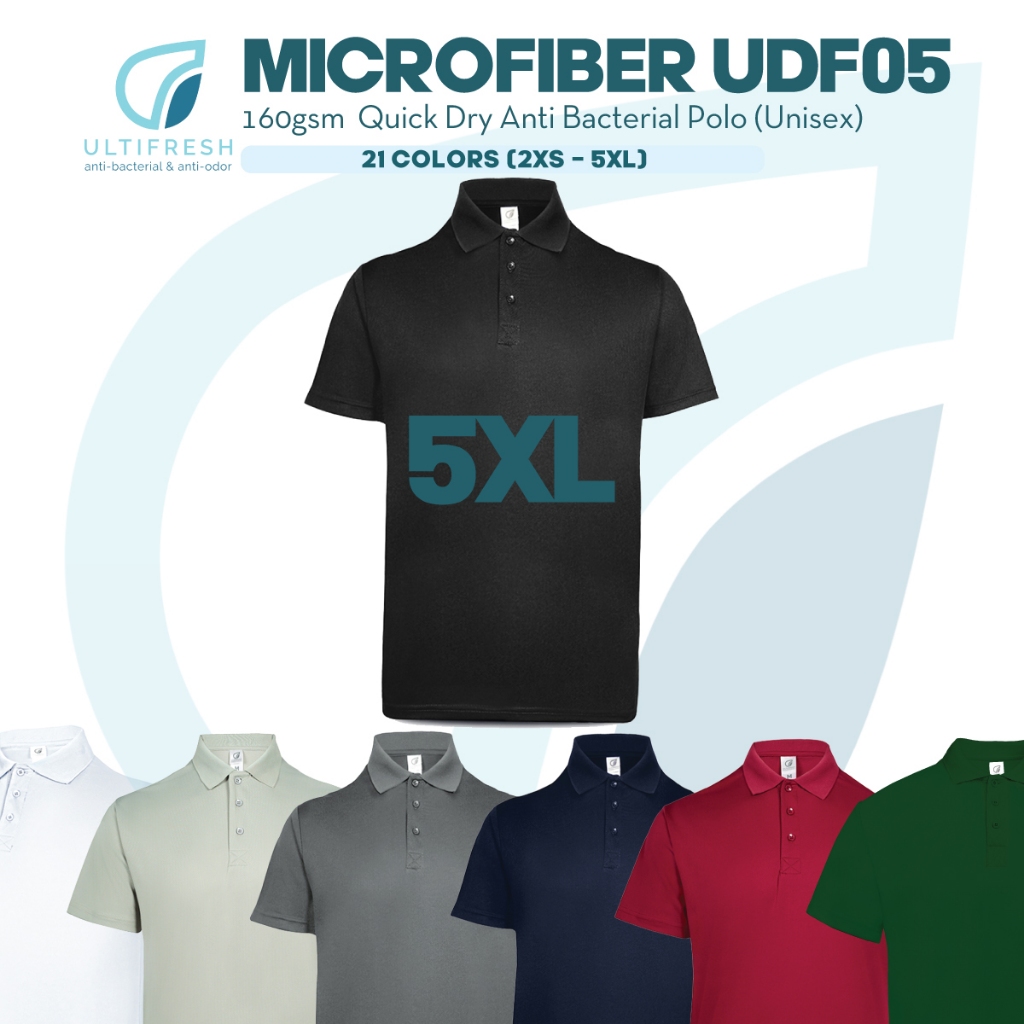 ULTIFRESH 5XL 7XL Polo T Shirt Jersey Microfiber Slim Fit Baju Berkolar ...