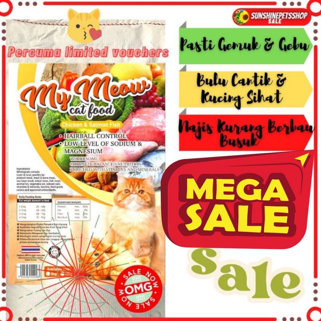 Makanan Kucing My Meow 10kg (Chicken&Salmon) | Shopee Malaysia
