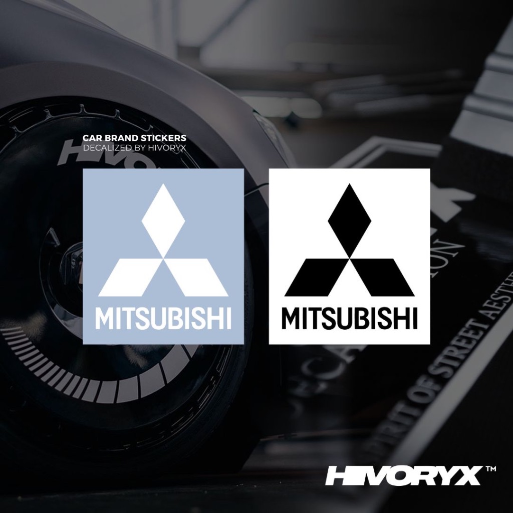 「MITSUBISHI LOGO STICKER」CAR BRAND SERIES CAR DECAL AUTOMOTIVE DIE-CUT ...
