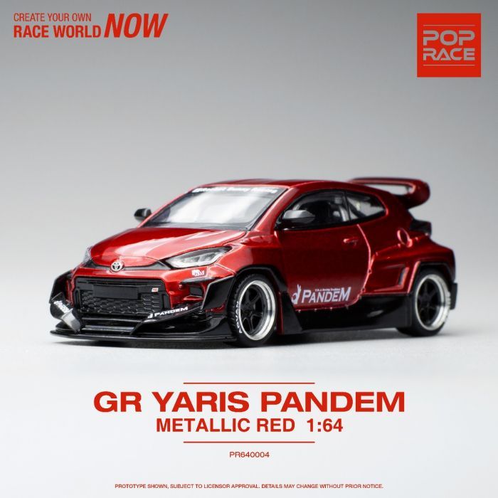 Pop Race 1:64 Toyota GR Yaris Pandem Rocket Bunny-Metal Red | Shopee ...