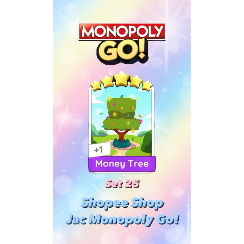 [READY STOCK] Monopoly Go! 5 Stars Sticker 🌟🌟🌟🌟🌟 - Money Tree (Set 25 ...