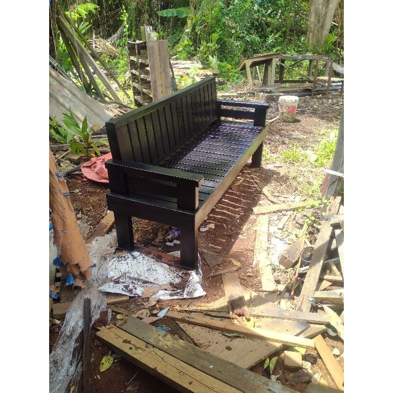 Kerusi Kayu Panjang (Tempat Sandar Tegak) | Shopee Malaysia