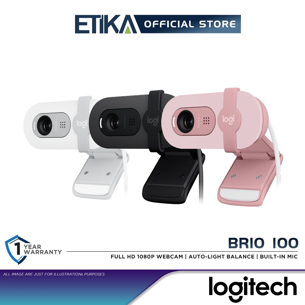 Logitech BRIO 100 | Full HD 1080p webcam | auto-light balance ...