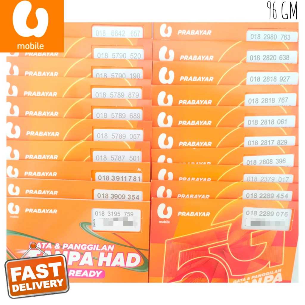 Umobile VIP Sim Card Nice Phone Number Unlimited Data Tanpa Had ...