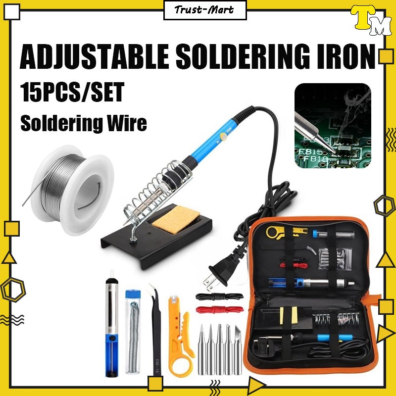 Soldering Iron Set 15 In 1 Soldering Iron Set Display Temperature ...