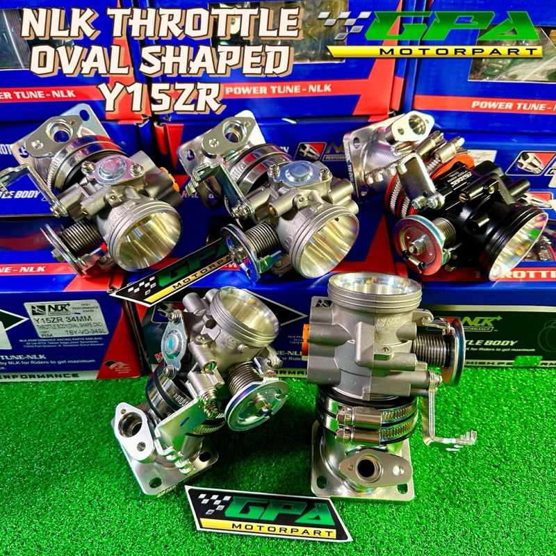 NLK PERFORMANCE RACING THROTTLE BODY OVAL SHAPED SIAP INTAKE Y15ZR Y15 ...