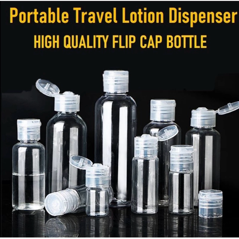 Pet Transparent Plastic Bottle Reusable Travel Portable Dispencer ...