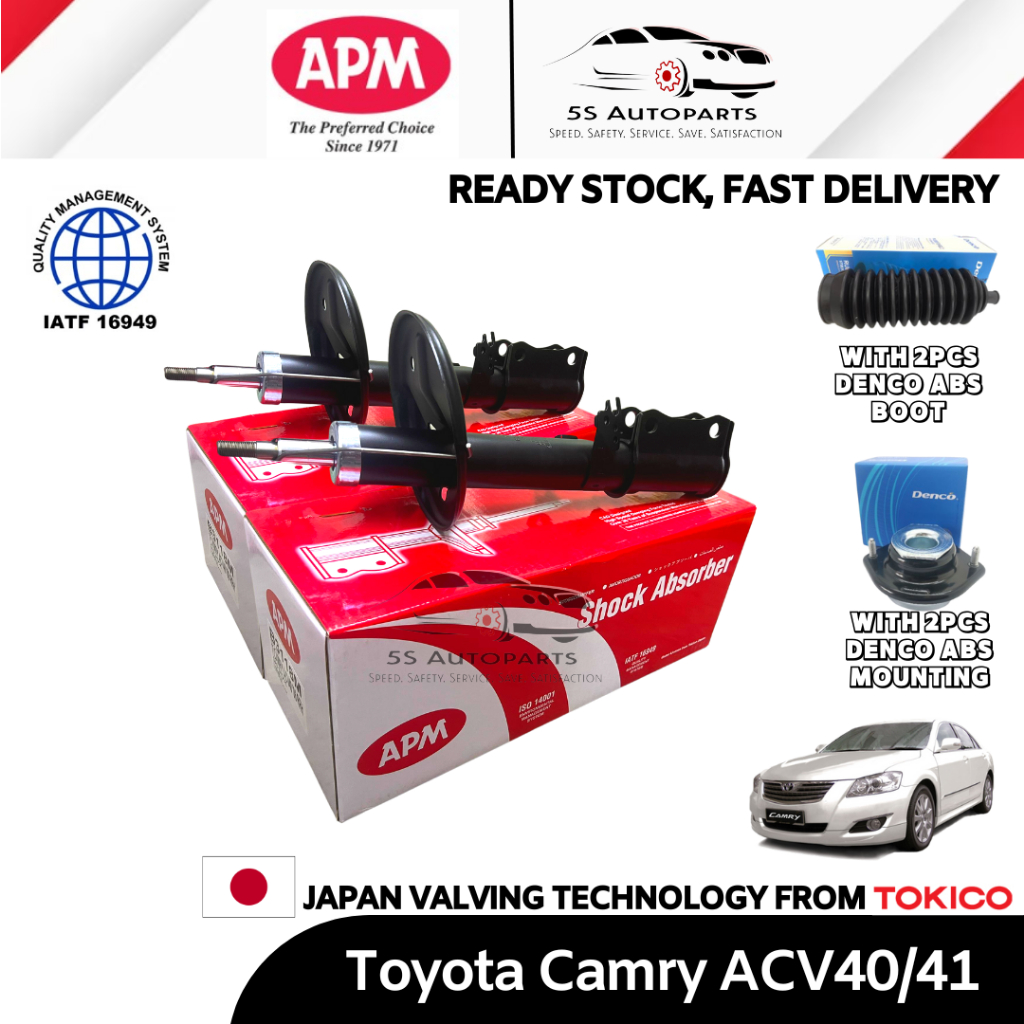 APM Toyota Camry ACV40/41 Front (Depan) & Rear (Belakang) Gas Shock ...