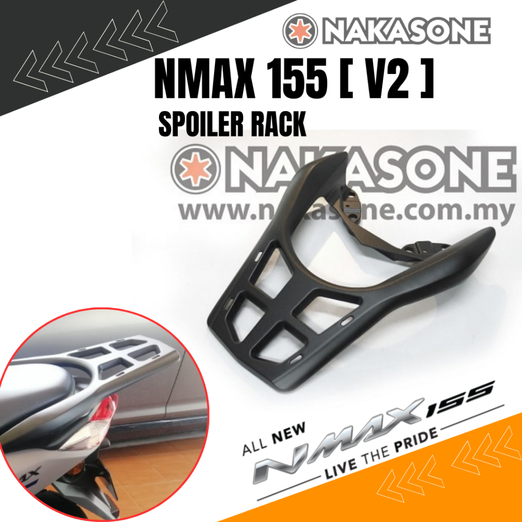 YAMAHA NMAX V2 2020 NEW SPOILER RACK REAR RACK MONORACK TOP BOX RACK L ...