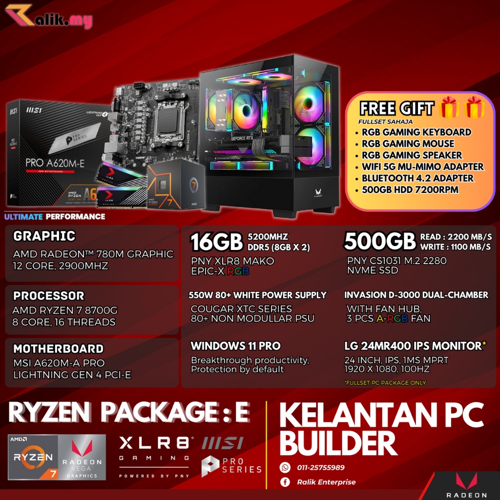 GAMING PC PACKAGE / CUSTOM PC / HOME PC / OFFICE PC / RYZEN / INTEL / NVIDIA RTX GTX / PUBG GTAV ...