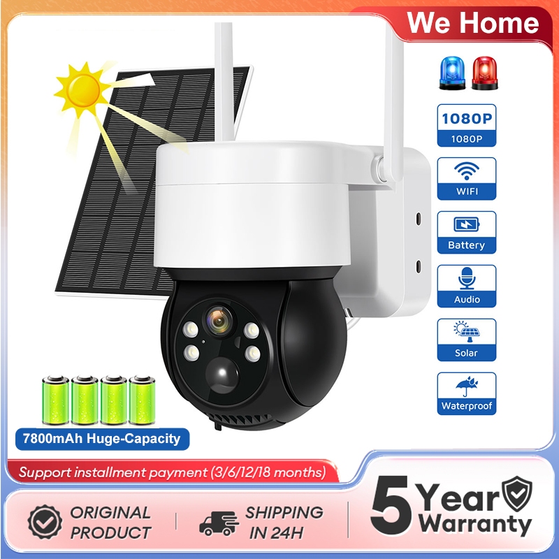 CCTV Wireless Outdoor Solar 360° Webcam 1080P Dual Lens Wifi Camera ...
