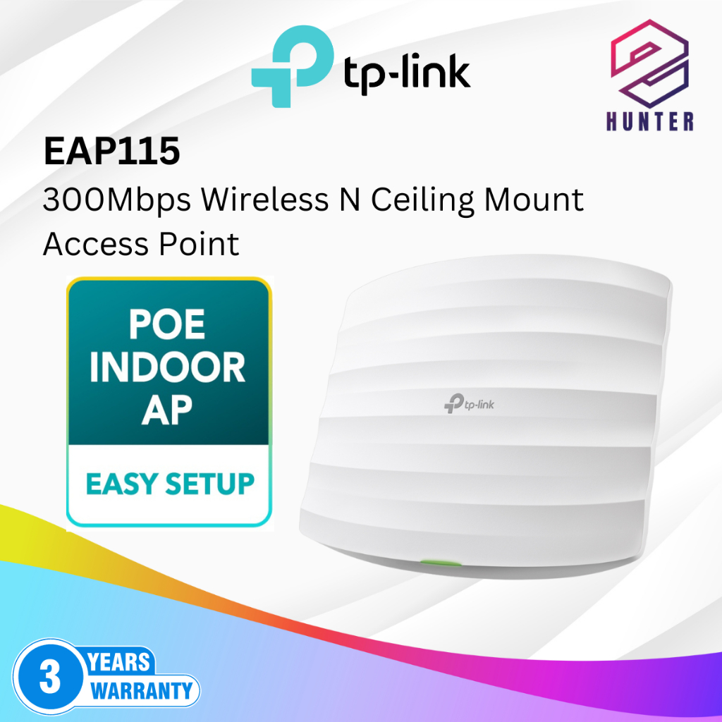 TP-Link EAP115 300Mbps Wireless N Ceiling Mount Access Point | Shopee ...