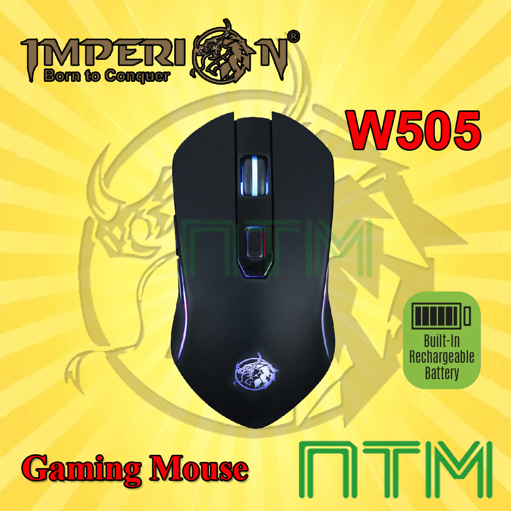 Imperion GAMING MOUSE W505 3200DPI / 6 Button / RGB 2.4G Wireless Built ...