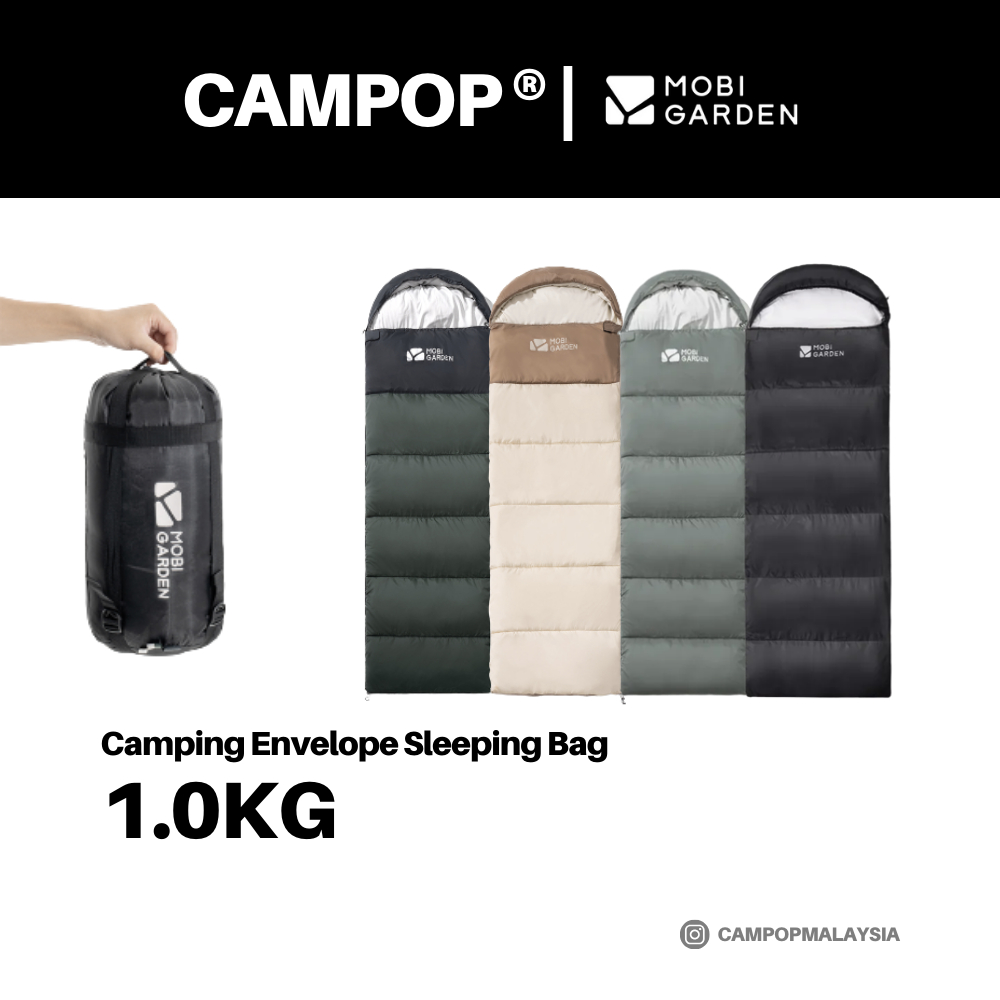 MOBI GARDEN 1.0KG Light Weight Camping Envelope Sleeping Bag Portable ...