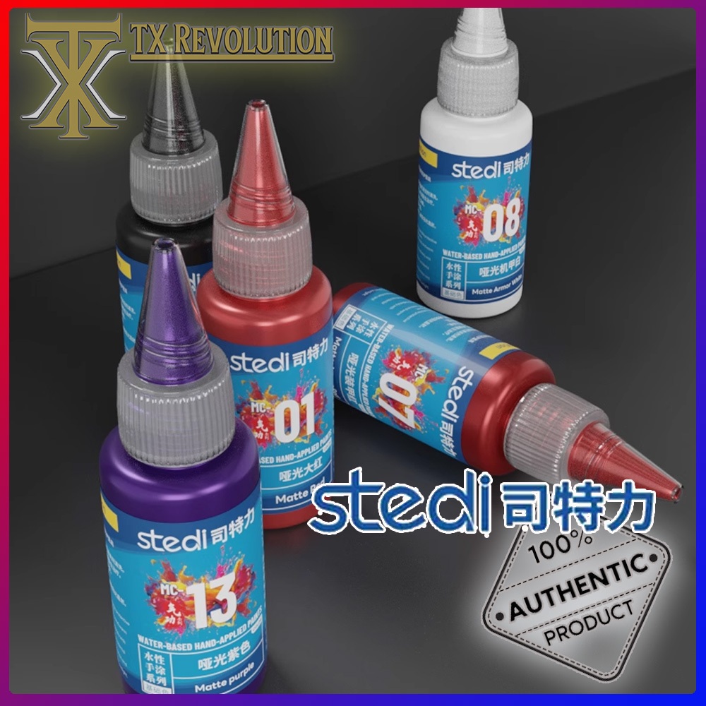 STEDI Water base hand paint plastic model 司特力 手涂漆 哑光 金属色 模型 高达 手办 上色笔涂 ...