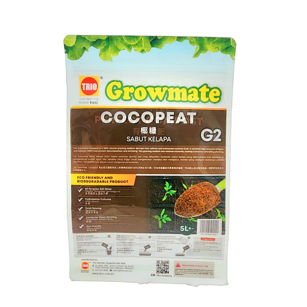 Trio Growmate Cocopeat G2 Trio Growmate 椰糠 Trio Growmate Sabut Kelapa ...