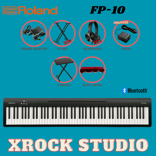 Roland FP10 88-key Digital Piano with Note Stand and Adapter ( FP-10 ...