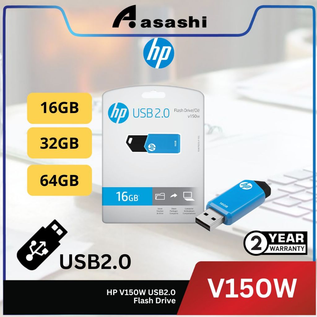 HP V150W 16GB / 32GB / 64GB USB2.0 Flash Drive | Shopee Malaysia
