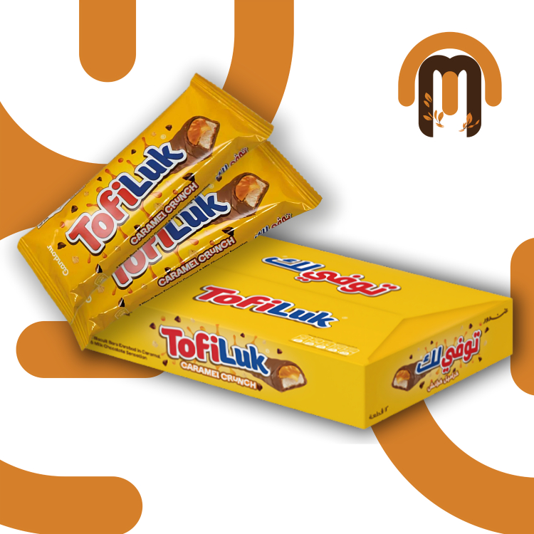 Tofiluk (New) Caramel Chocolate (Coklat Biskut) Bars - Box of 12 double ...