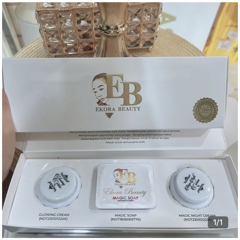 SET 3 BERADIK ( sabun+ magic+ glowing ) PRODUK BY EKORA BEAUTY | Shopee ...
