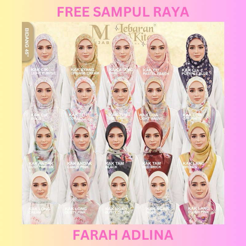 Minaz Hijab Tudung Bawal Raya | Shopee Malaysia