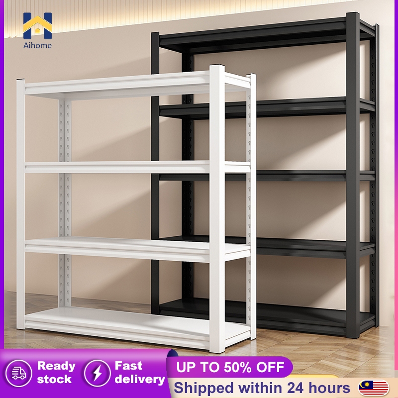 AH 4/5 Tier Metal Boltless Rack Store Storage Rack Kitchen Warehouse ...