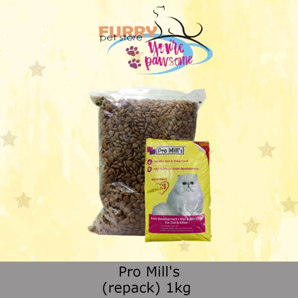 [ REPACK 1KG ] Pro Mill's / Promill's Cat Food NEW Packaging and Formula - Original Colour No ...