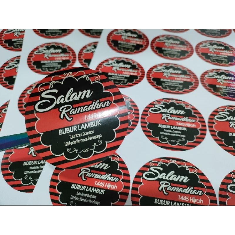 Sticker Produk Label Sticker Mirrorcoat Kalis Air Transparent | Shopee ...