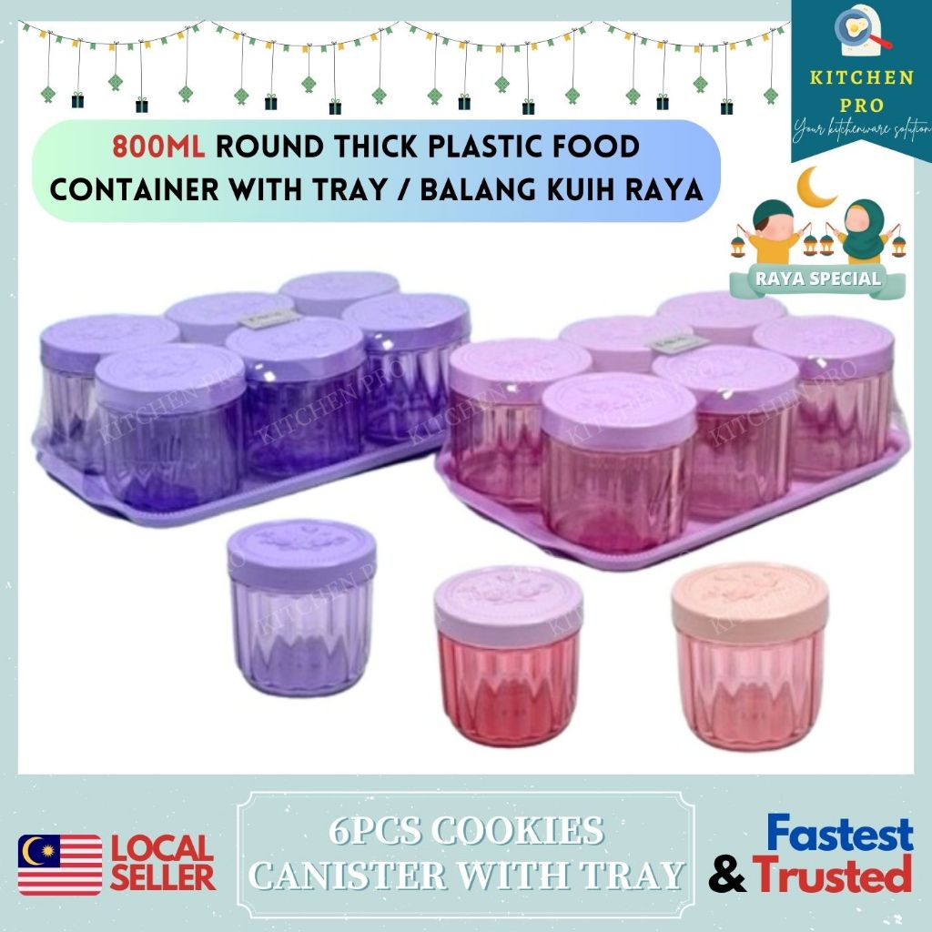 𝐊𝐈𝐓𝐂𝐇𝐄𝐍 𝐏𝐑𝐎 | LAVA 6PCS Cookier Canisters With Tray 800ml / Thick ...