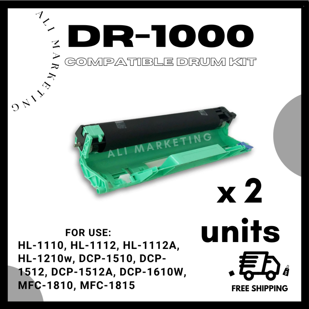 2 units Compatible Drum DR1000 DR 1000 DR-1000 Brother HL-1110 DCP-1510 ...