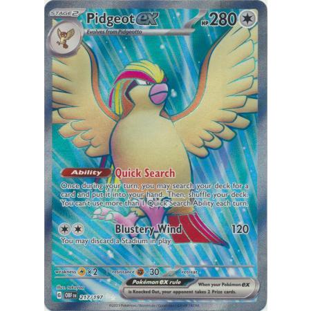 Pidgeot EX / Full Art / 217/197 / English Obsidian Flames (Pokemon TCG ...