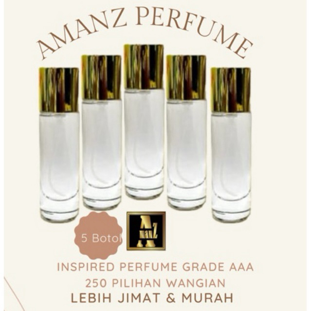 AMANZ Combo (35ml X 5pcs) High Quality Inspired Perfume Minyak Wangi ...