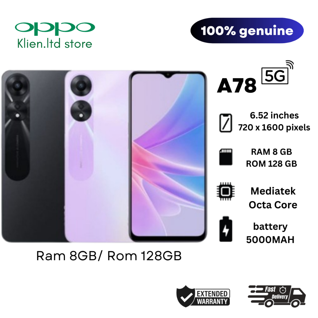 OPPO A78 5G Smartphone (8GB RAM + 128GB ROM/33W SUPERVOOC/50MP AI Dual ...