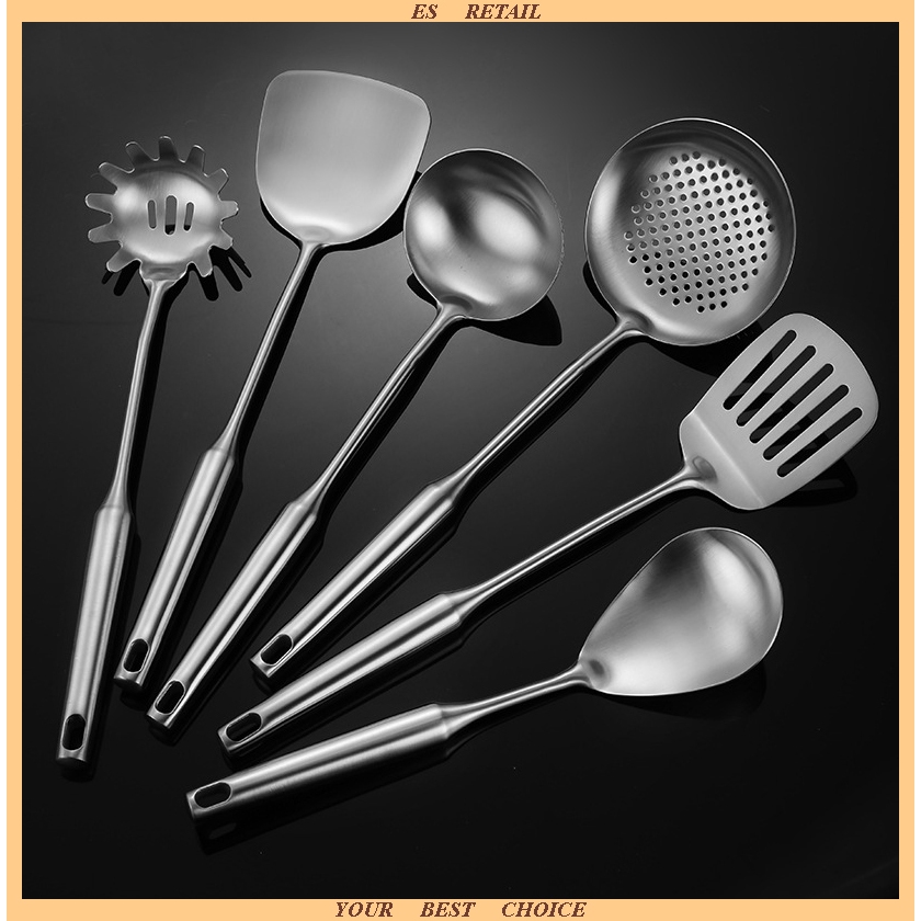 stainless steel handle cooking utensil Kitchen Turner Ladle Rice ...