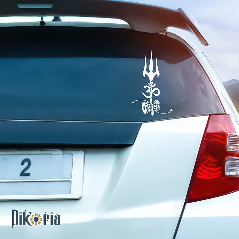 Dikoria Om Trident and Damru Car Sticker, car Stickers for Car Exterior ...