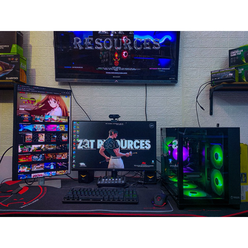 2 MONITOR 24”+24” GAMING PC FULL SET | Shopee Malaysia