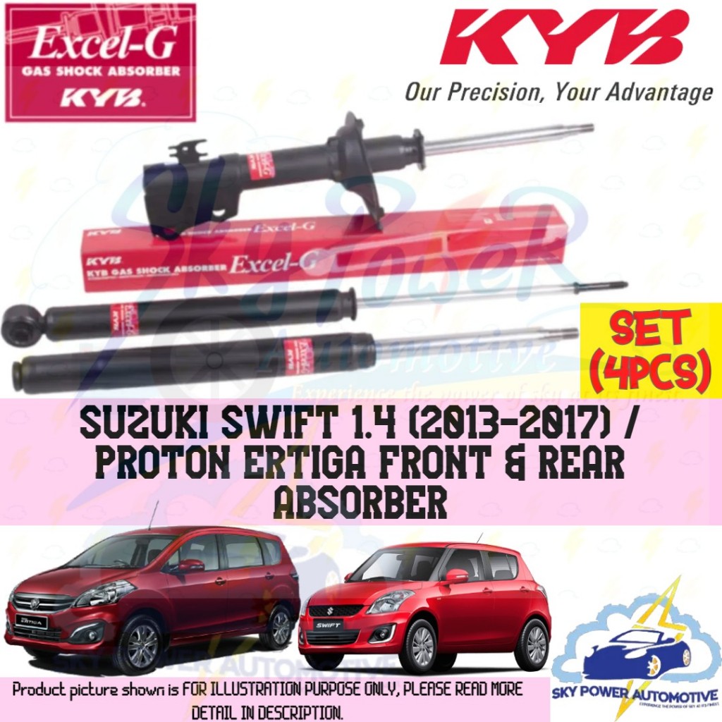 SUZUKI SWIFT 1.4 (2013-2017) / PROTON ERTIGA KAYABA (KYB) EXCEL-G GAS SHOCK ABSORBER (FRONT 2PCS ...