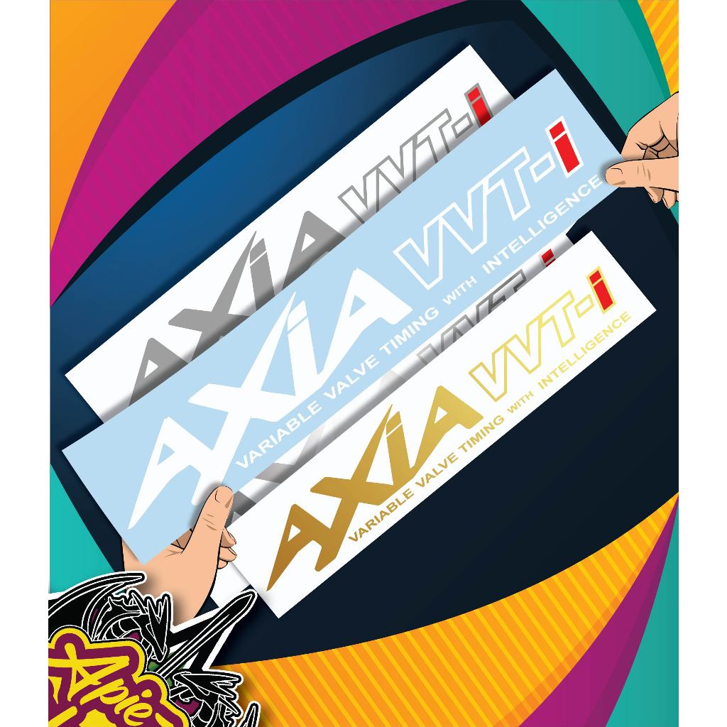 Sticker Axia (2 Keping) / Sticker Kereta / Sticker Axia / Sticker DVVT ...