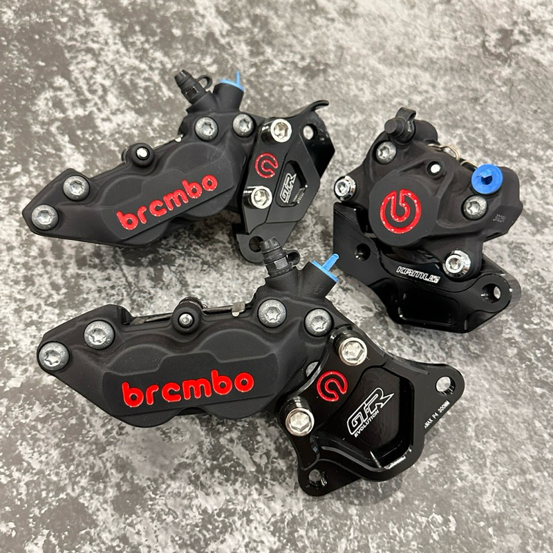 Yamaha Xmax 250 Xmax300 Brembo P4 P34 Black with bracket 300mm disc ...