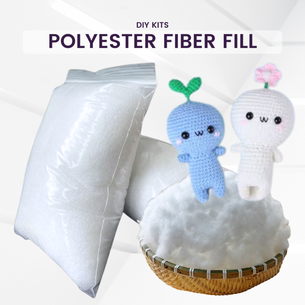 MY Ready Stock 50G Kapas Polyester Fiber Fill Polyester High Quality ...