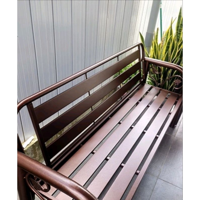 BENCH CHAIR KERUSI BESI TAMAN 4FT/5FT METAL BROWN | Shopee Malaysia