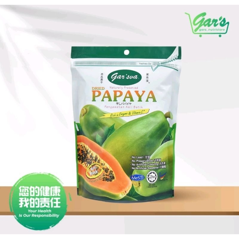 GARS GARSVA DRIED PAPAYA 60G (Clearance) | Shopee Malaysia