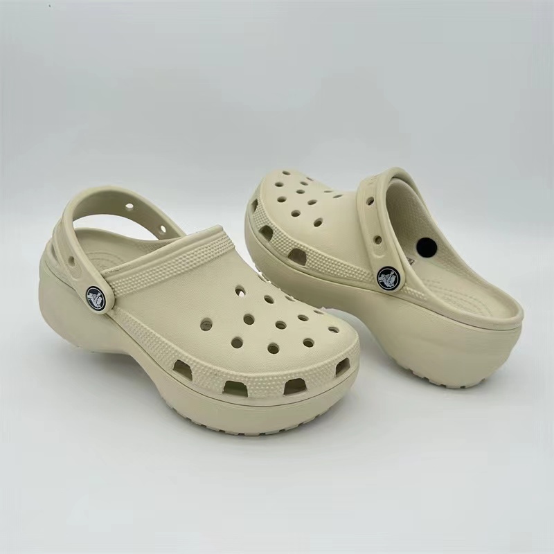 Crocs Medium heel thick sole women's sandals outdoor beach shoes ...