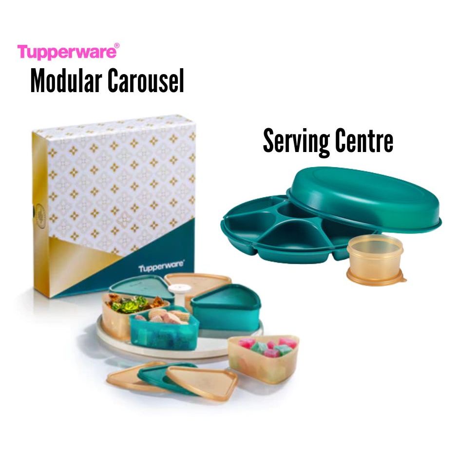 Tupperware Bekas Kuih Raya Serving Center Modular Carousel Airtight ...