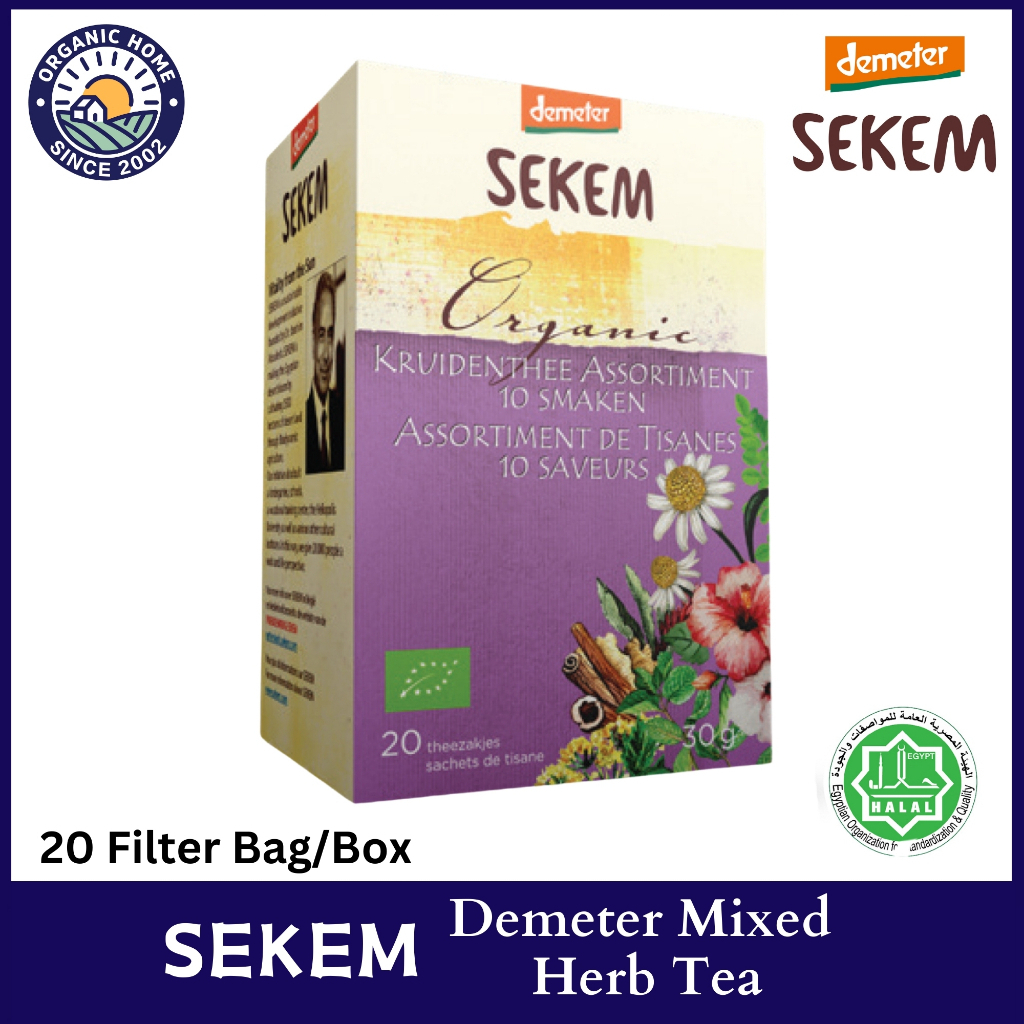 SEKEM DEMETER ASSORTMENT 10 FLAVORS HERBAL TEA/ (20 FILTER BAGS/BOX ...
