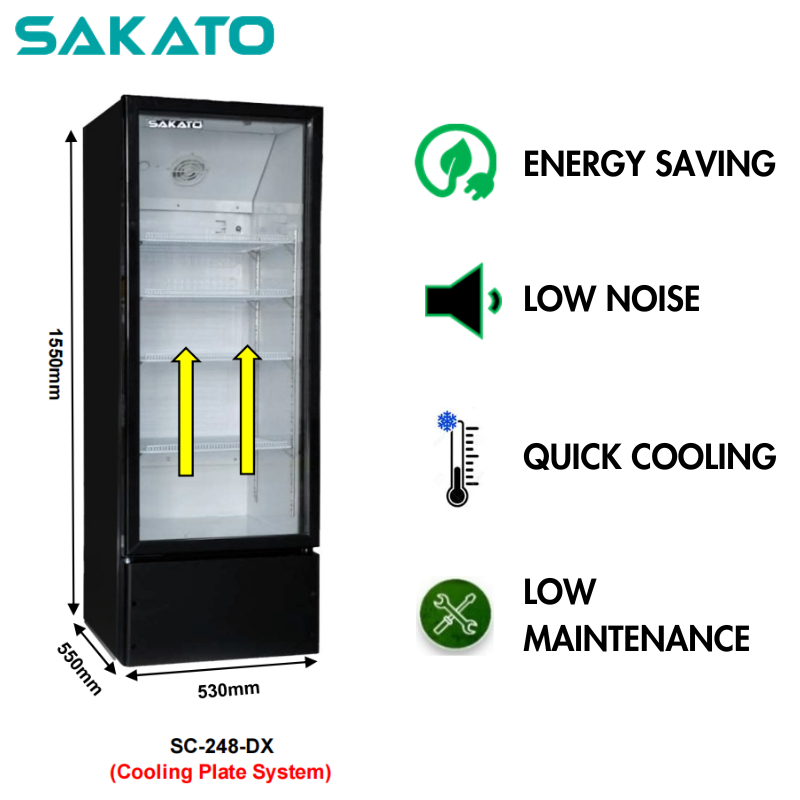 SAKATO Single Door Upright Chiller | Shopee Malaysia