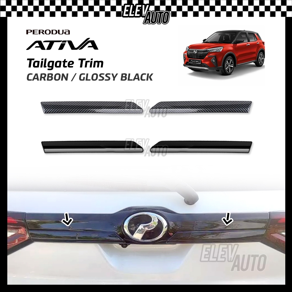 Perodua Ativa Tailgate Lining Trim Carbon Fiber Gearup Gear Up ...