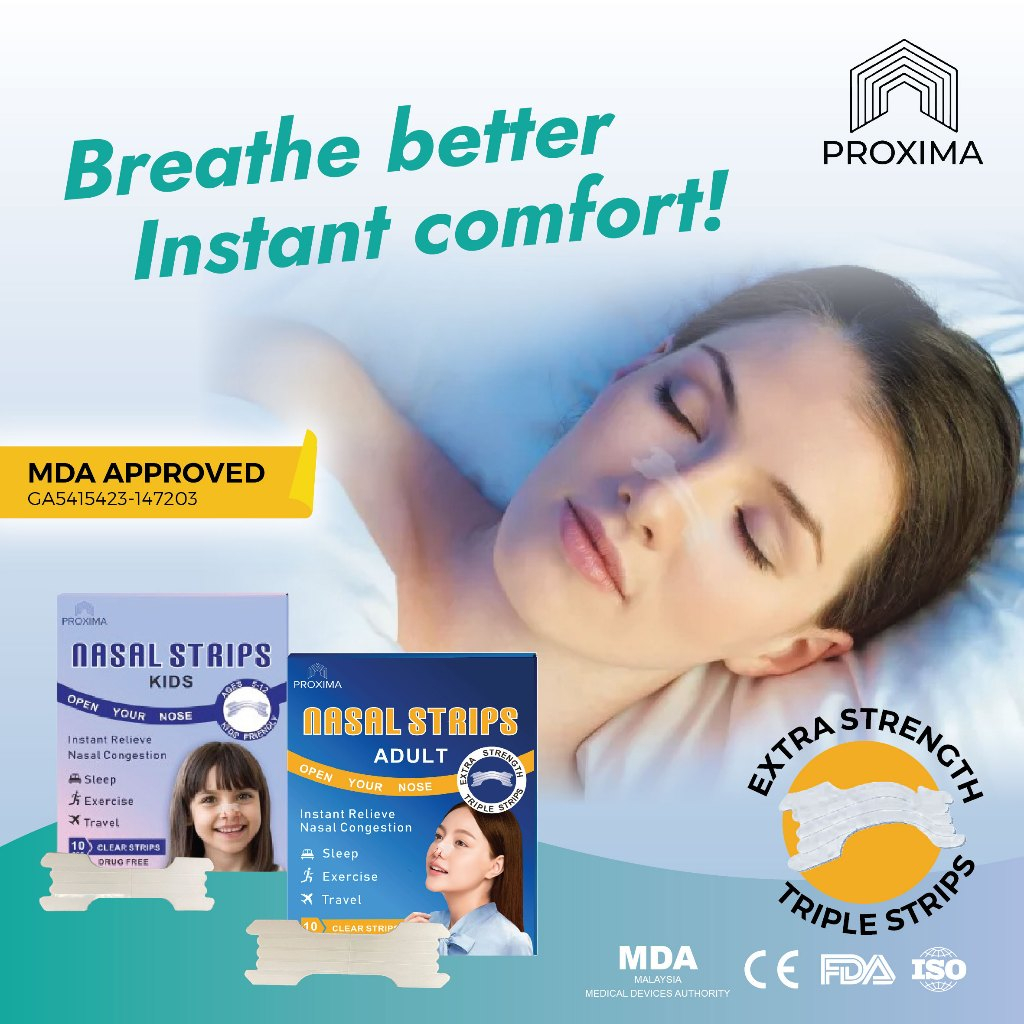 Pelekat Hidung Clear Nasal Strips Senang Nafas/ Hidung tersumbat ...
