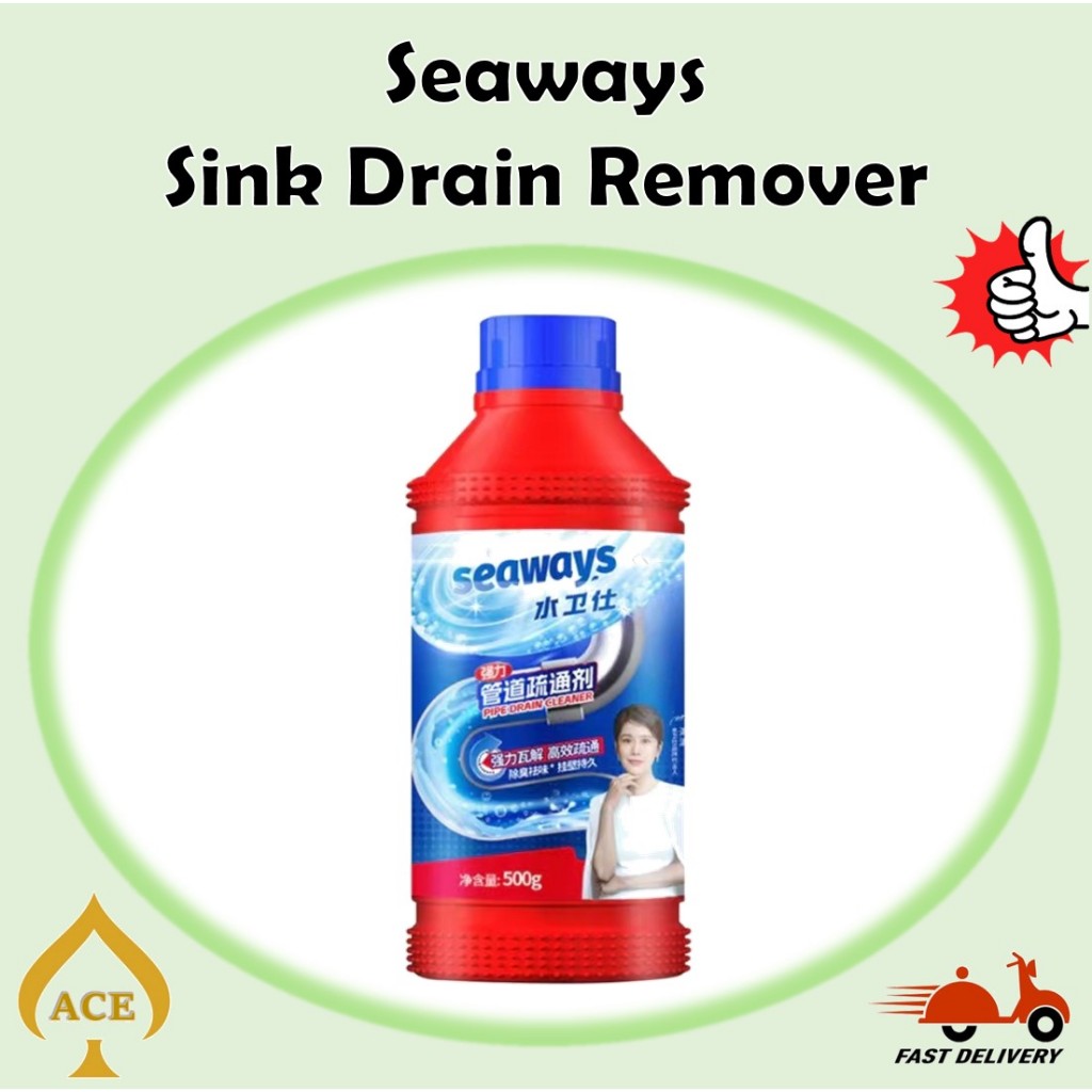 Seaways Sink Drain Remover 500g Clean Pipe Dredging Drain Declogger ...