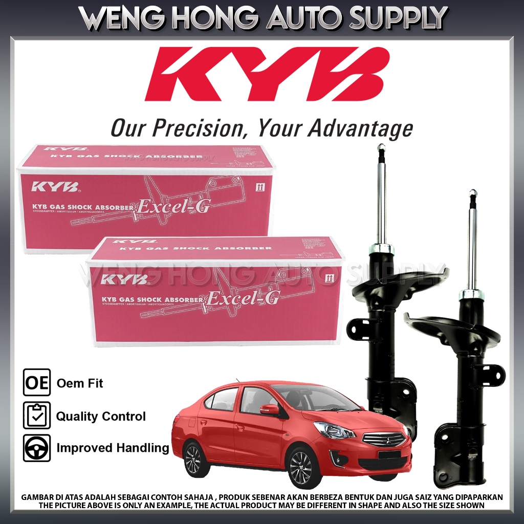 [ Kayaba ] Mitsubishi Mirage A03 , Attrage A13 Front Shock Absorber KYB Excel-G ( Gas ) | Shopee ...